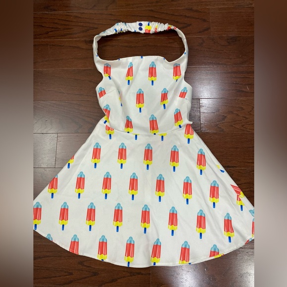 re:named | Dresses | Renamed Retro Halter Dress 5s Ice Cream Social ...
